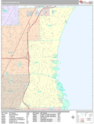 St Clair Shores Zip Code Map - Map