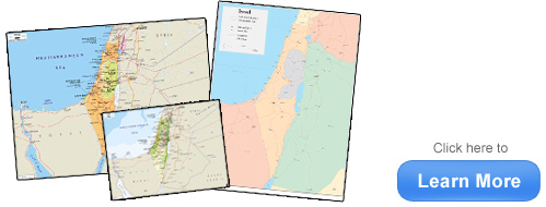 Wall Map of Israel from MapSales.com - The leading source for your Wall ...