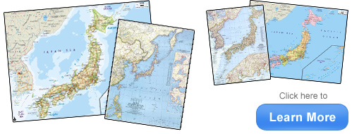 Wall Map of Japan from MapSales.com - The leading source for your Wall ...