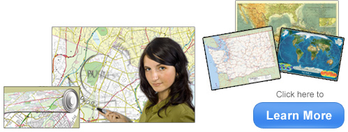 Laminated Wall Map from MapSales.com - The leading source for your ...