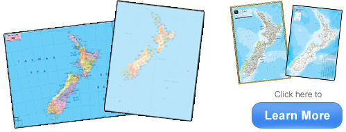 New Zealand Wall Map from MapSales.com - The leading source for your ...