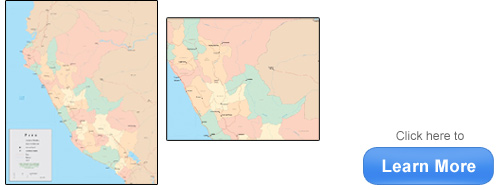 Wall Map of Peru from MapSales.com - The leading source for your Wall ...