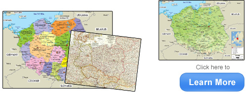 Poland Wall Maps from MapSales.com - The leading source of Poland Wall ...