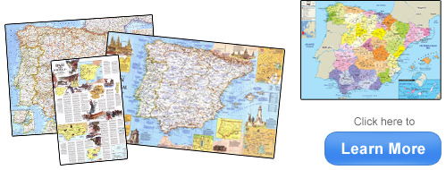 Spain Wall Maps from MapSales.com - The leading source of Spain Wall Maps!