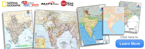 Wall Maps of India from MapSales.com - The leading source of Wall Maps ...