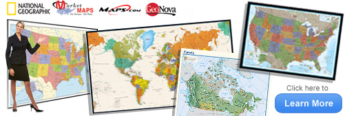 Large Wall Map from MapSales.com - The Leading source for your Large ...