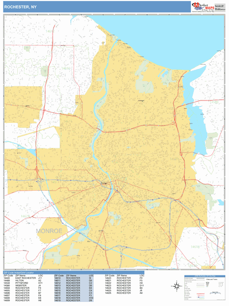 Rochester Ny Map By Zip Code