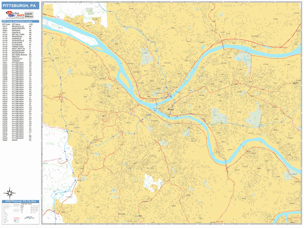Pittsburgh Zip Code Map