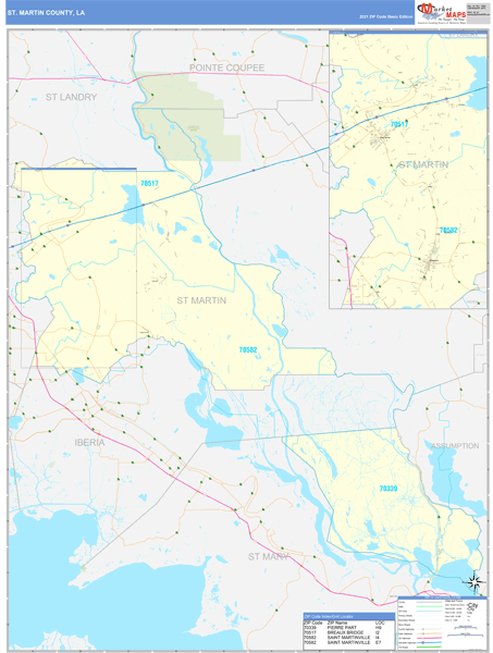Martin County Zip Code Map - United States Map