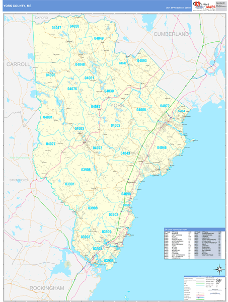 York County Zip Code Map - United States Map