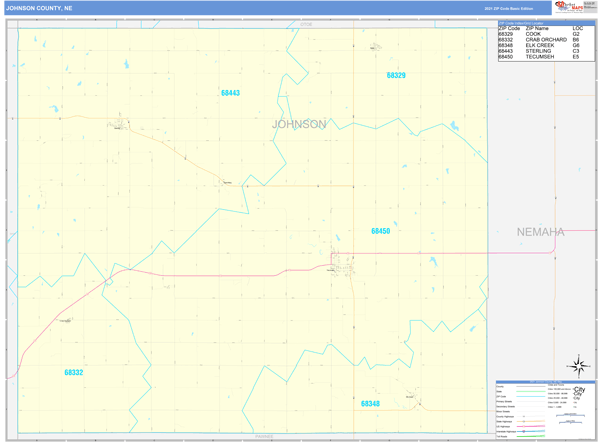 Johnson County Zip Code Map