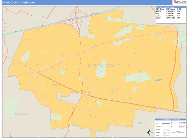 Fairfax County Zip Code Map - Map