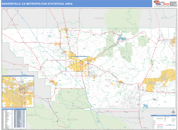 Bakersfield Zip Codes Map Area Code