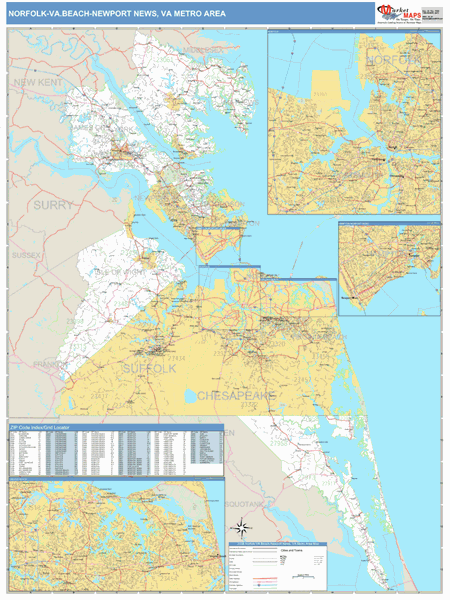 Virginia Beach Va Zip Code Map - Map