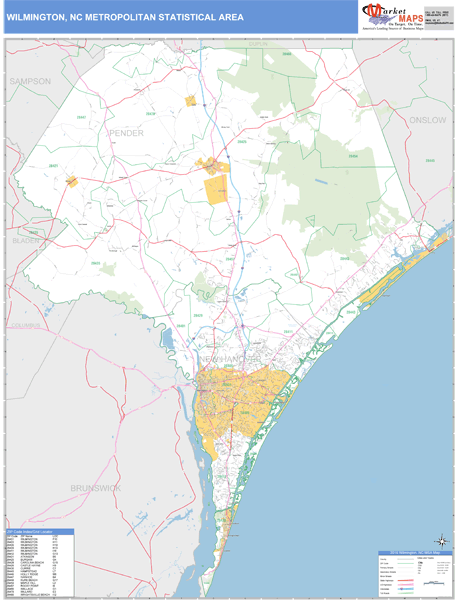 Wilmington Nc Zip Code Map