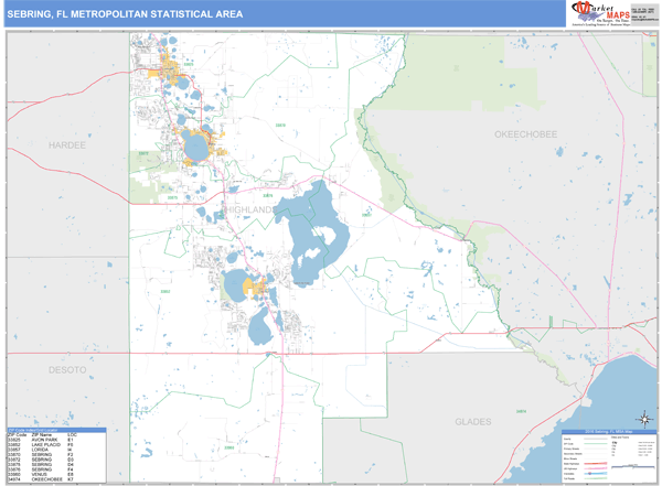 Sebring Fl Zip Code Map - Map
