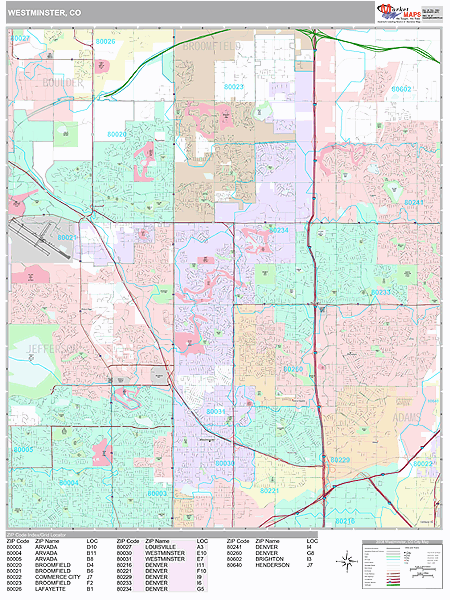 Westminster Colorado Zip Code Map - United States Map