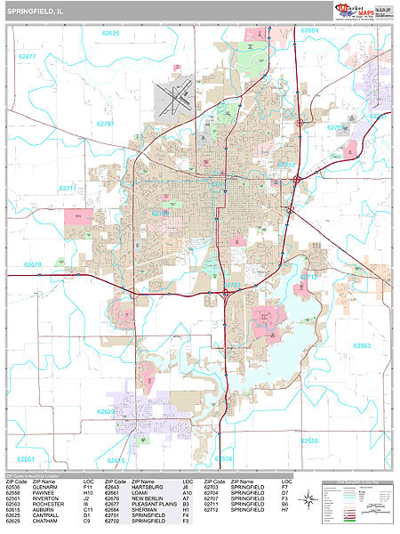 Springfield Il Zip Code Map - Map