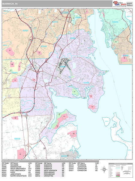 Warwick Ri Zip Code Map - United States Map