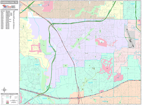 Carrollton Tx Zip Code Map - Map