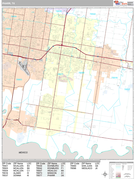 San Marcos Texas Wall Map (Premium Style) by MarketMAPS