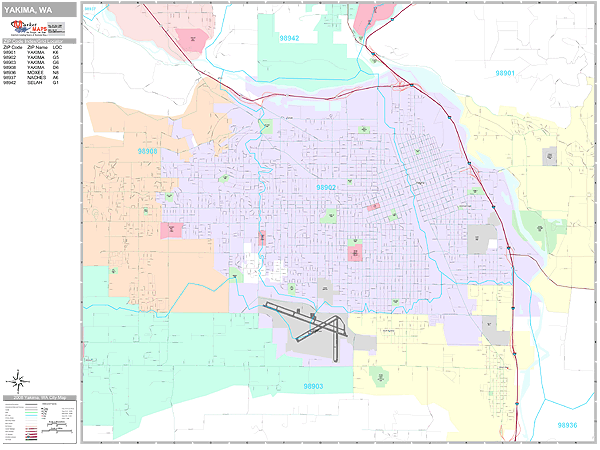 Washington State Yakima Map
