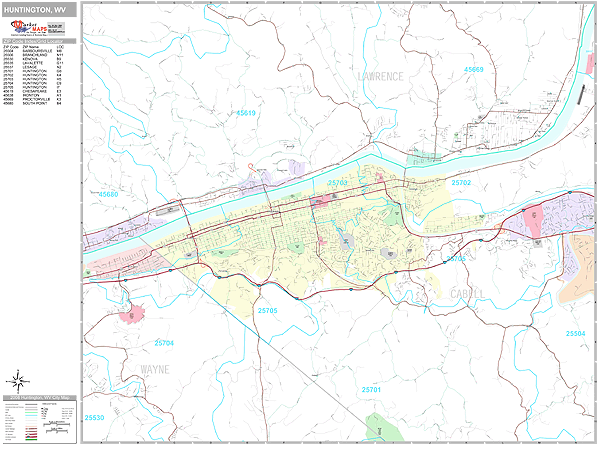 Huntington Wv Zip Code Map - Map