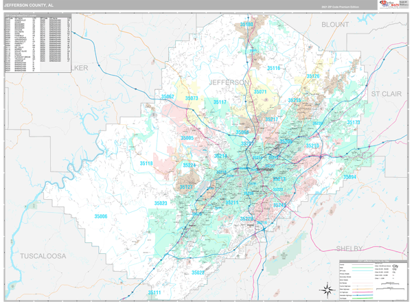 Jefferson County Zip Code Map - Map