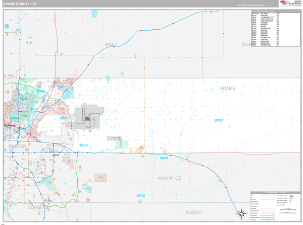 Adams County Colorado Map