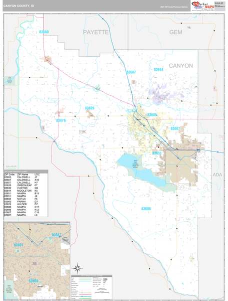 Canyon County Idaho Map