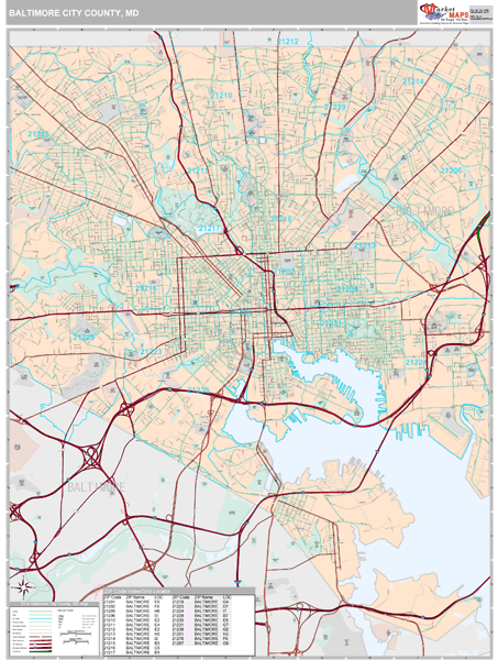 Baltimore Md Zip Code Map