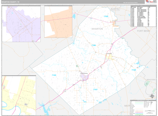 Wharton Texas History Map