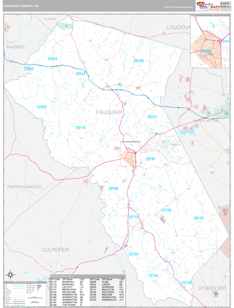 Fauquier County Va Map With Zip Codes FAUQUIER COUNTY, VA ZONING MAP