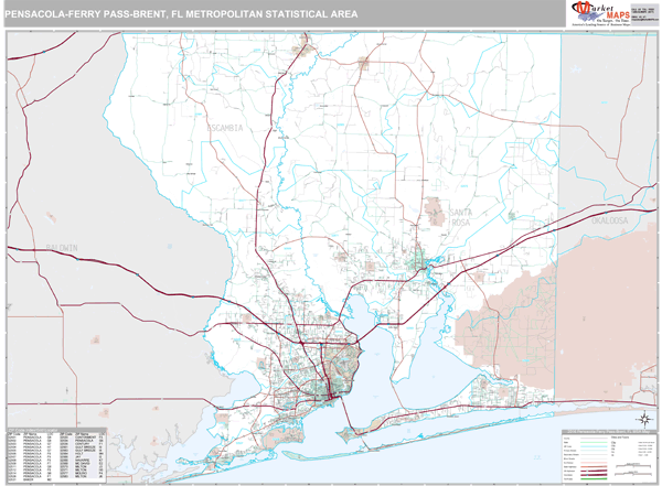 Pensacola Florida Zip Code Map - Map