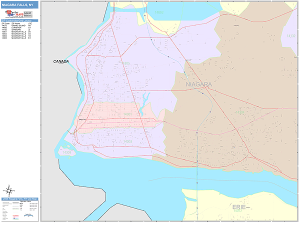Niagara Falls New York Zip Code Map - United States Map