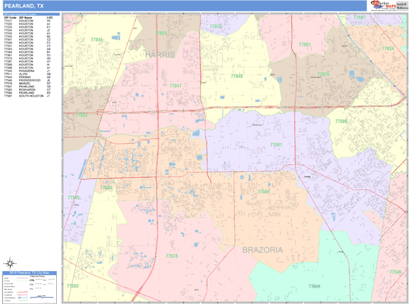 Pearland Texas Zoning Map