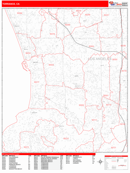 Map Of Torrance California