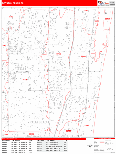 Zip Code Map Boynton Beach Fl - United States Map