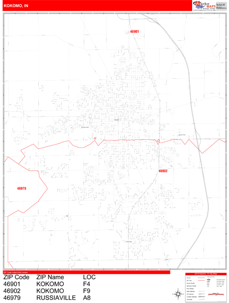 Zip Code Map Kokomo Indiana - United States Map