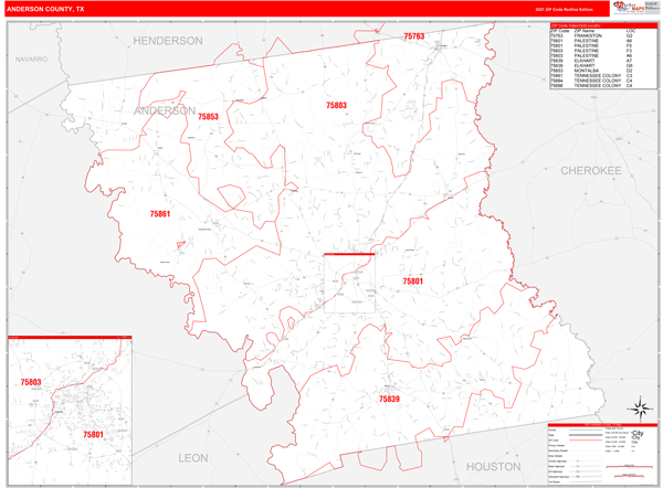 Anderson County Tx Map