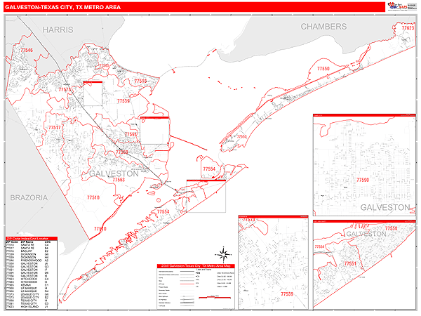 Galveston Texas Zip Code Map - United States Map