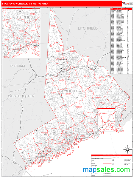 Detailed Map Of Norwalk Ct Area