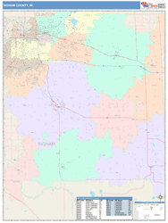 Ingham County, MI Wall Map Color Cast Style by MarketMAPS