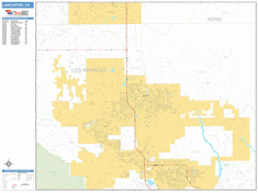 Lancaster California Zip Code Wall Map (Basic Style) by MarketMAPS
