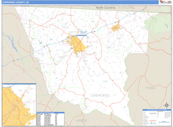 Cherokee County Zip Code Map - Map