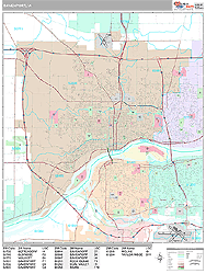 Davenport Iowa Zip Code Map - Map