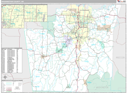 Washington County, AR Wall Map Premium Style by MarketMAPS
