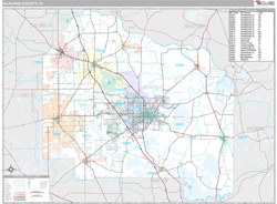 Alachua County, FL Zip Code Wall Map Premium Style by MarketMAPS