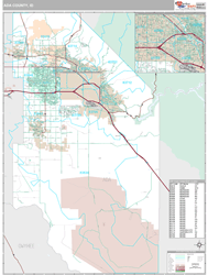 Ada County, ID Zip Code Wall Map Premium Style by MarketMAPS