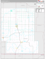 Audubon County, IA Wall Map Premium Style by MarketMAPS